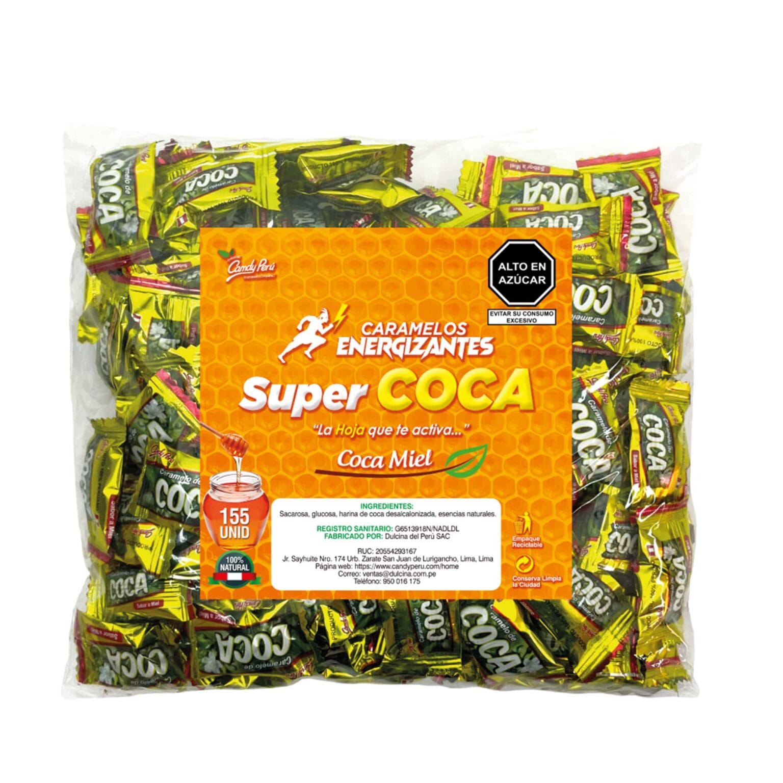 CARAMELO COCA MIEL | Candy Perú - Fabrica de Golosinas